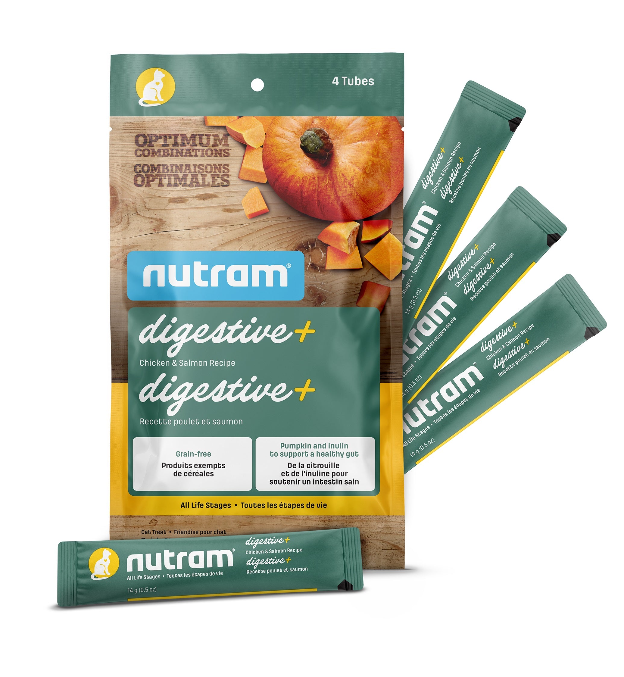 NUTRAM OC DIGESTIVE+ CAT TREATS x 56 G (4 UND)