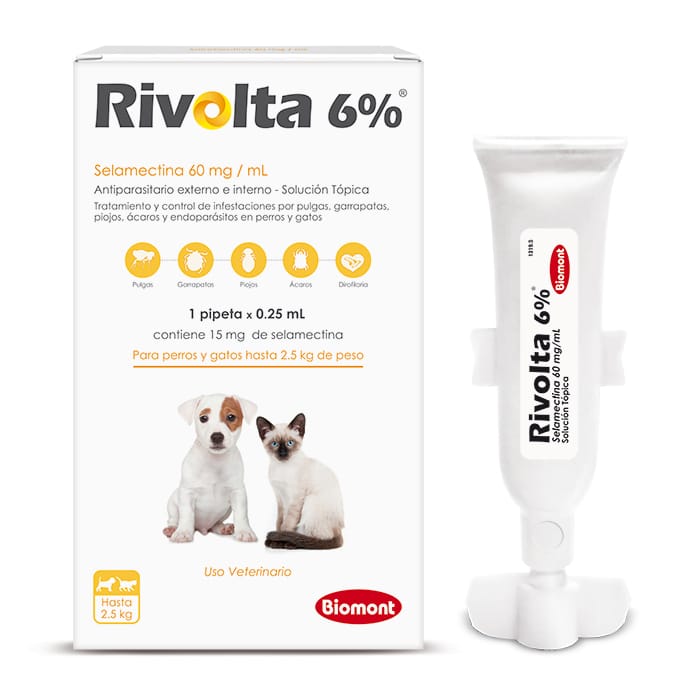RIVOLTA 6% X 0.25 ML (HASTA 2.5 KG) X 1 PIPETA